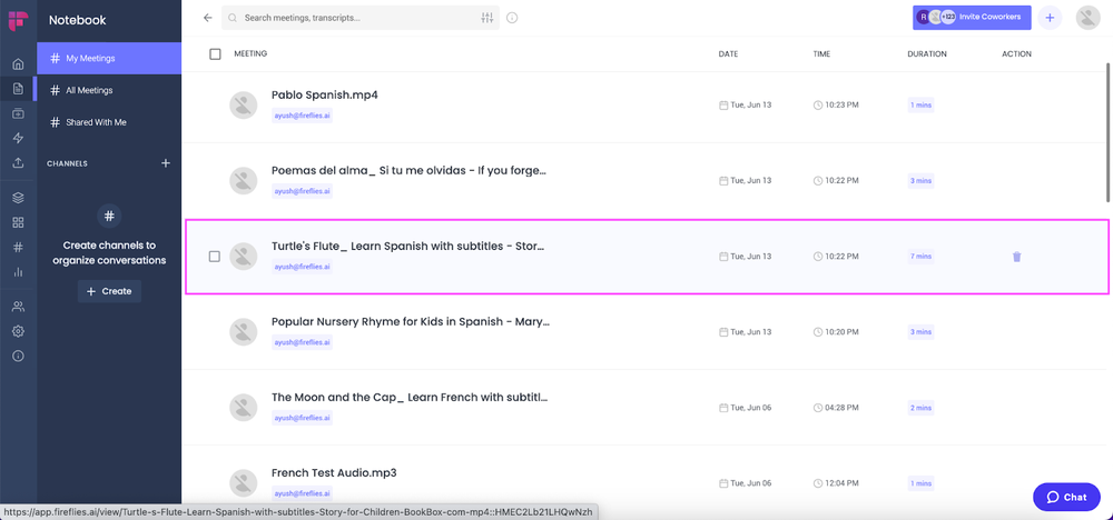 Fireflies Feature Focus: Multi-language Transcription