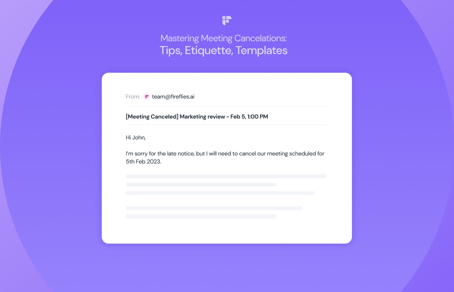 Meeting Cancelations Tips Etiquette Templates