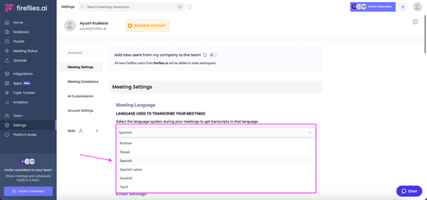 Fireflies Feature Focus: Multi-language Transcription